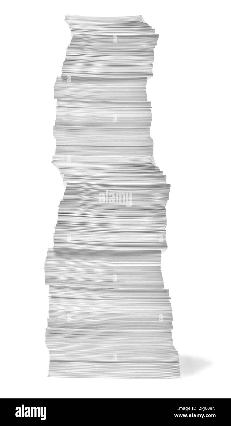 paper stack pile office paperwork busniess education Stock Photo - Alamy