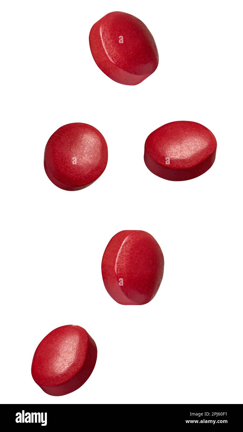 white red pill medical drug medication Stock Photo - Alamy