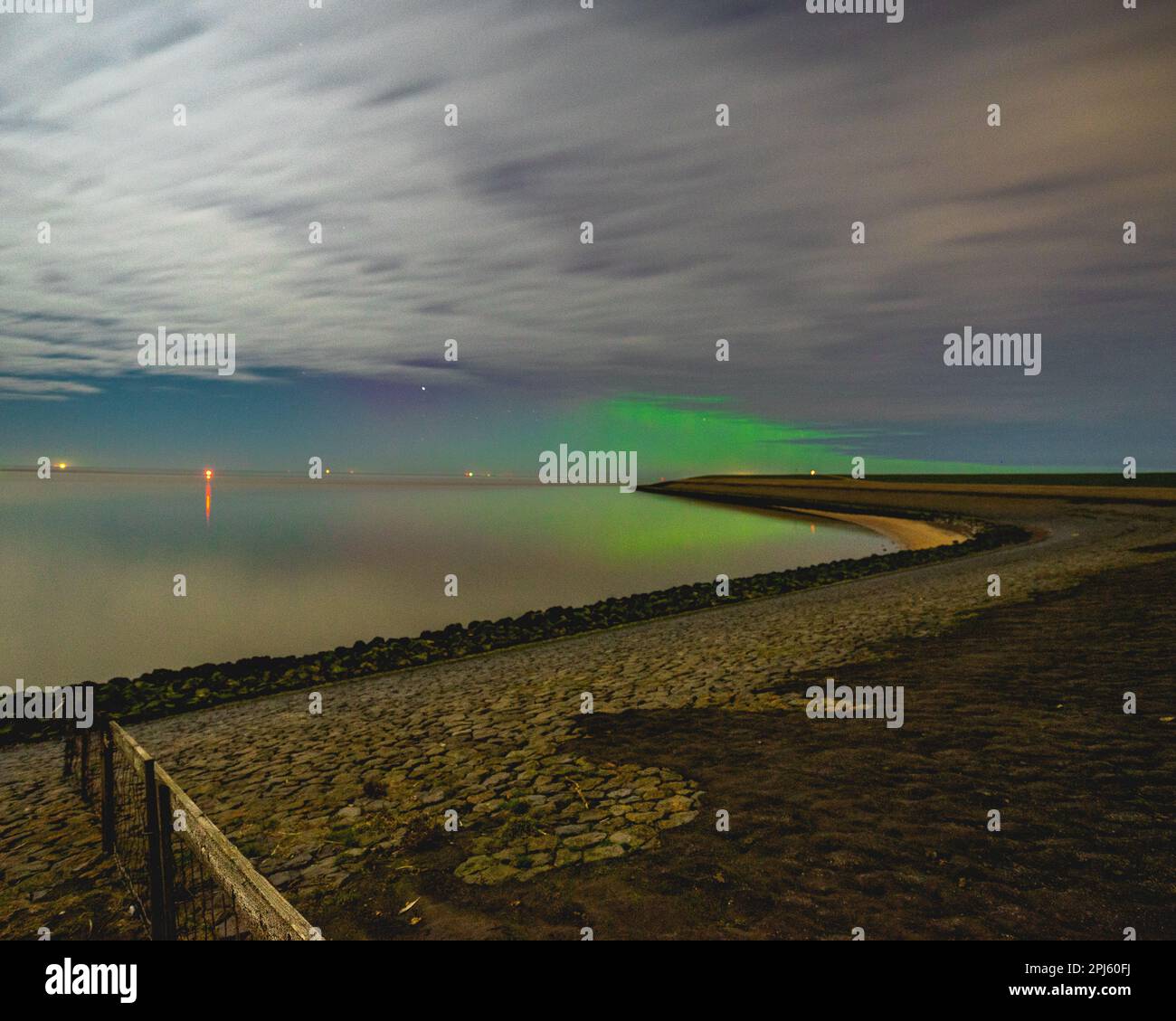 Little bit Color of the Northen light, at Friesland , The Netherlands ...