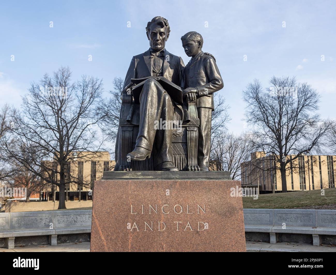 Lincoln and Tad statue by Fred Martin and Mabel Landrum Torrey on the ...