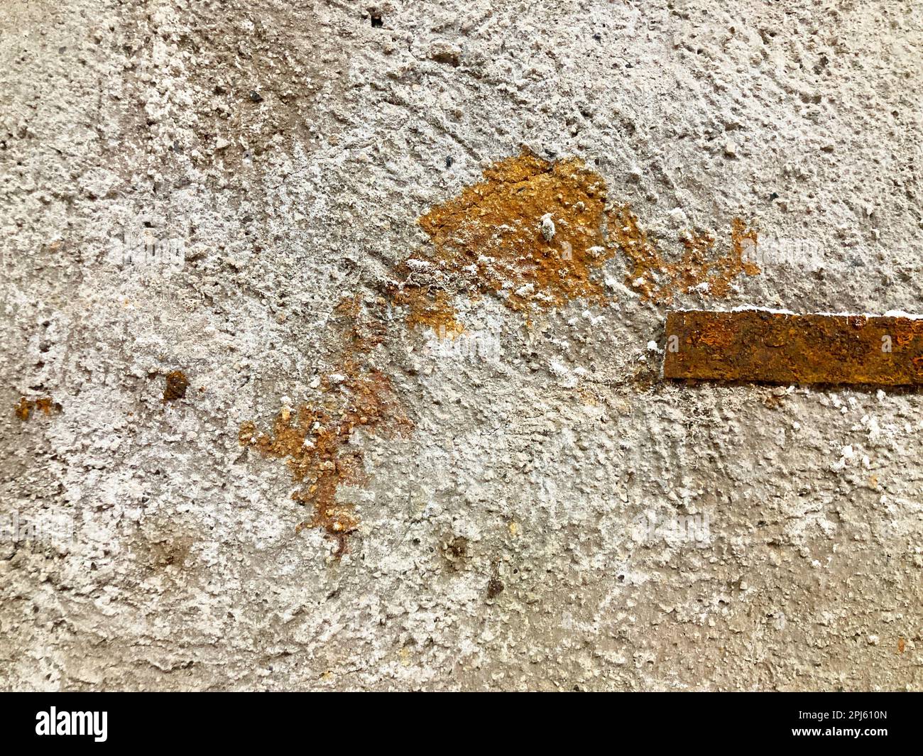 Texture concrete wall with damage metal Stock Photo - Alamy