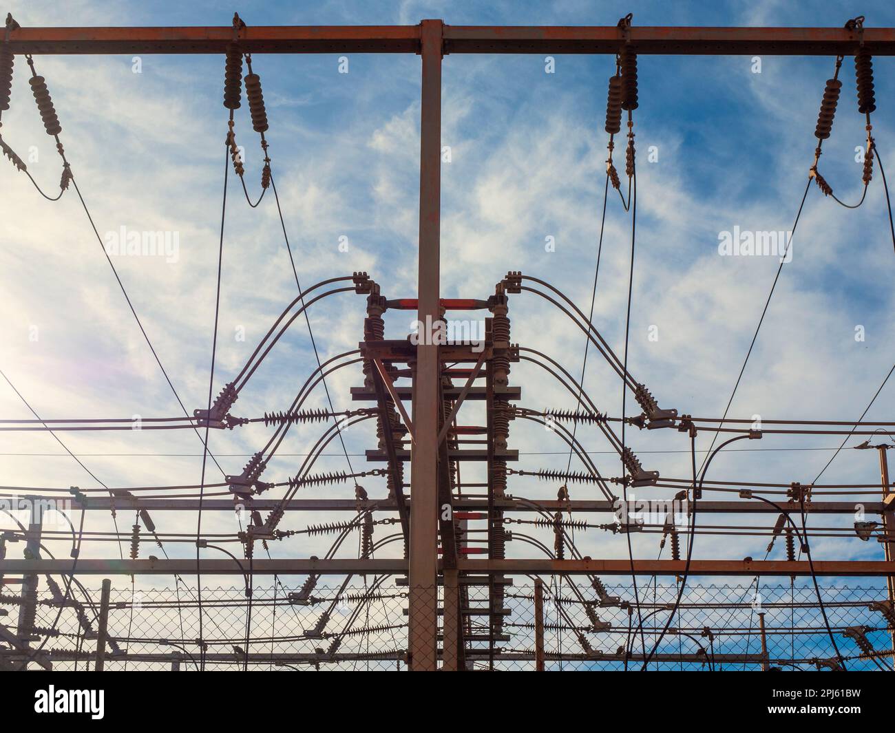 Installation in an electricity transmission station Stock Photo - Alamy