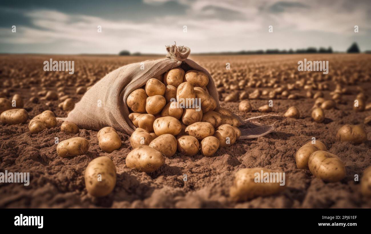 Potatoes sack farmers field hi-res stock photography and images - Alamy