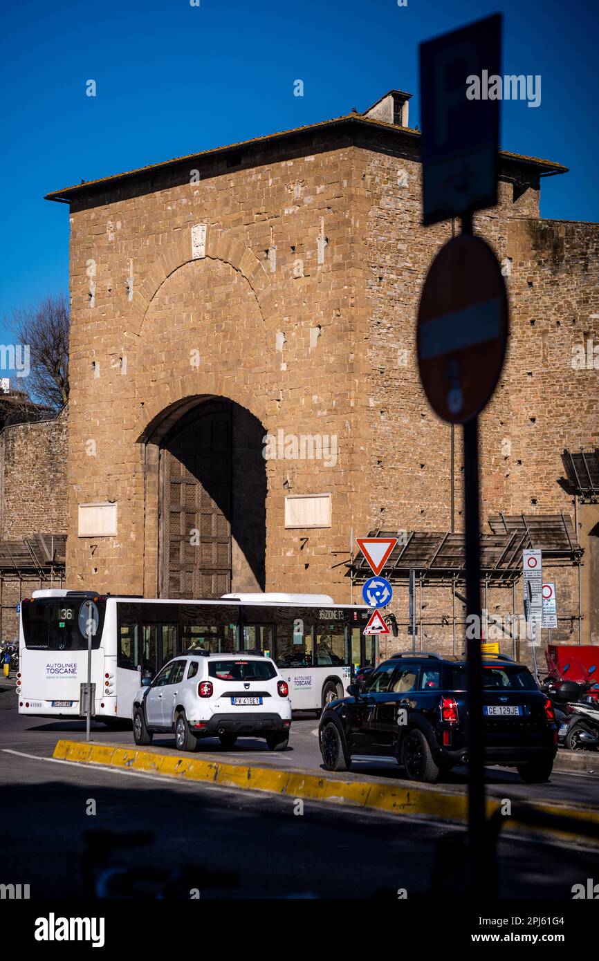 Porta Romano. Large 13th-century gate. and still in use. Ancient city ...