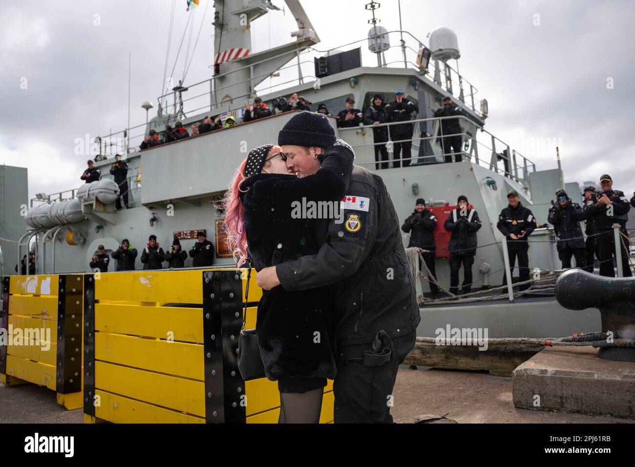 Halifax, Canada. 31st Mar, 2023. Leading Seaman Luc Jeanotte, right ...