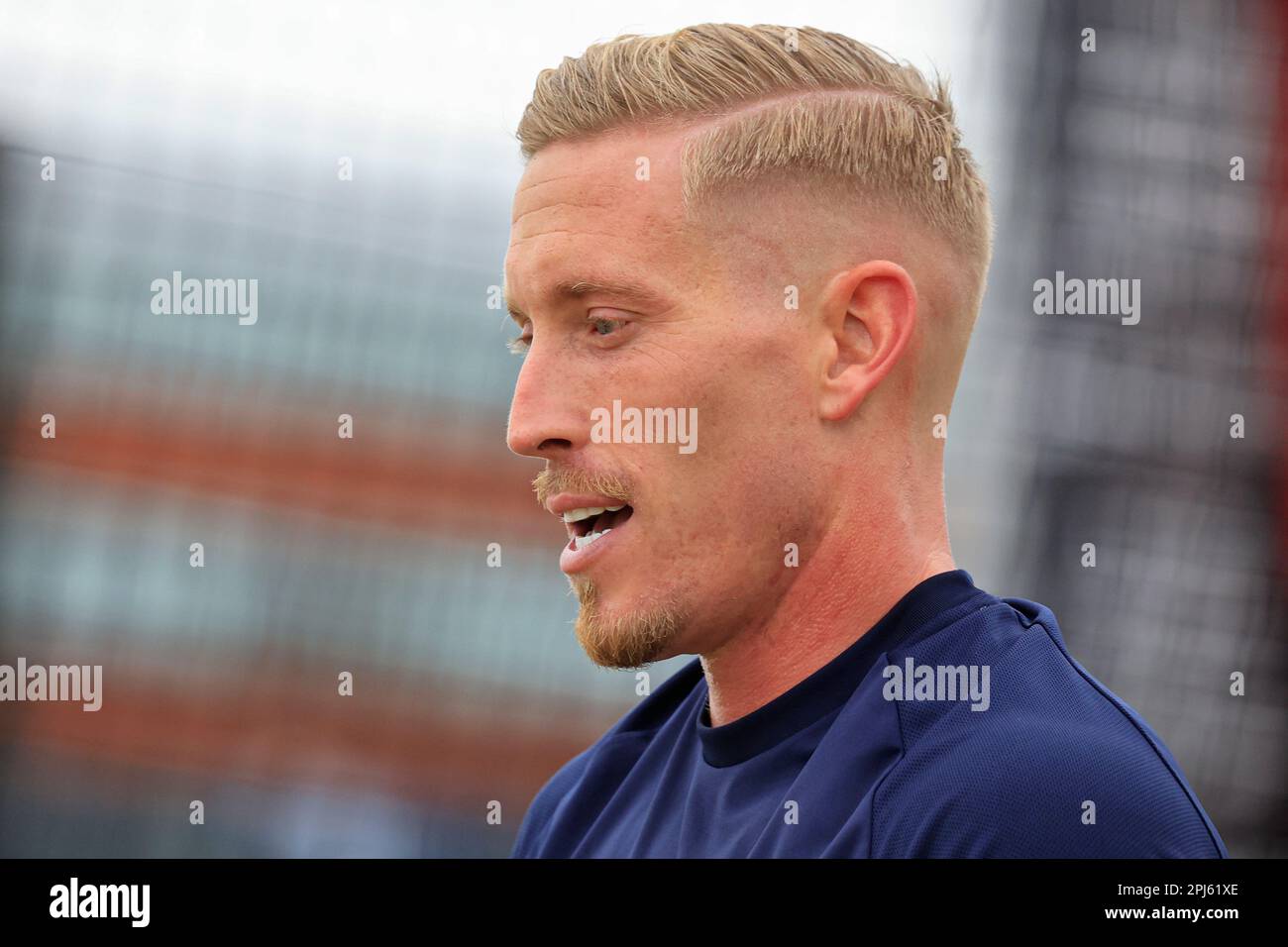 Luke Wood of Lancashire Cricket Club during practice at Lancashire ...