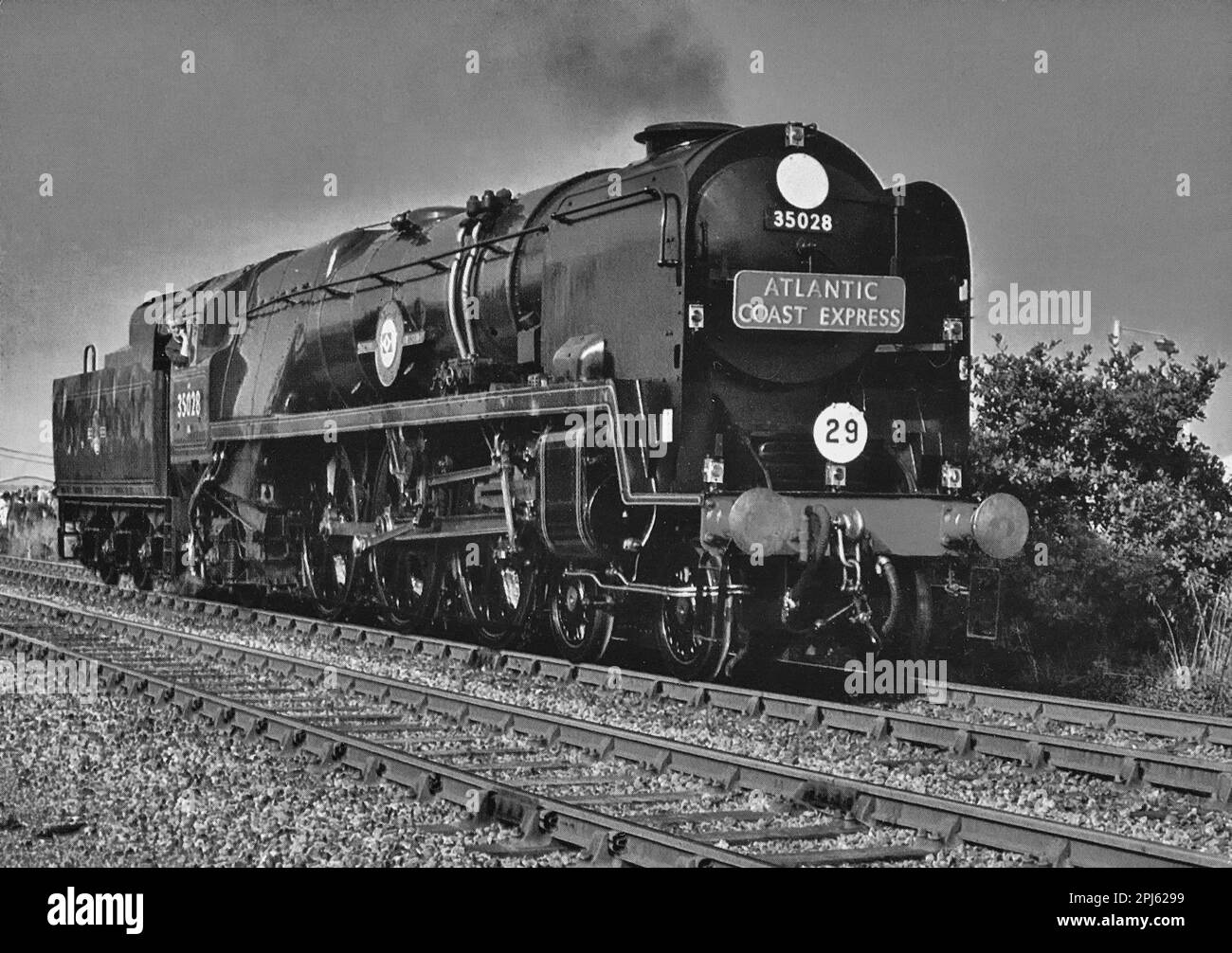 Southern Railways Bulleid, Pacific Class 4-6-2 No 35028 Clan Line steam ...