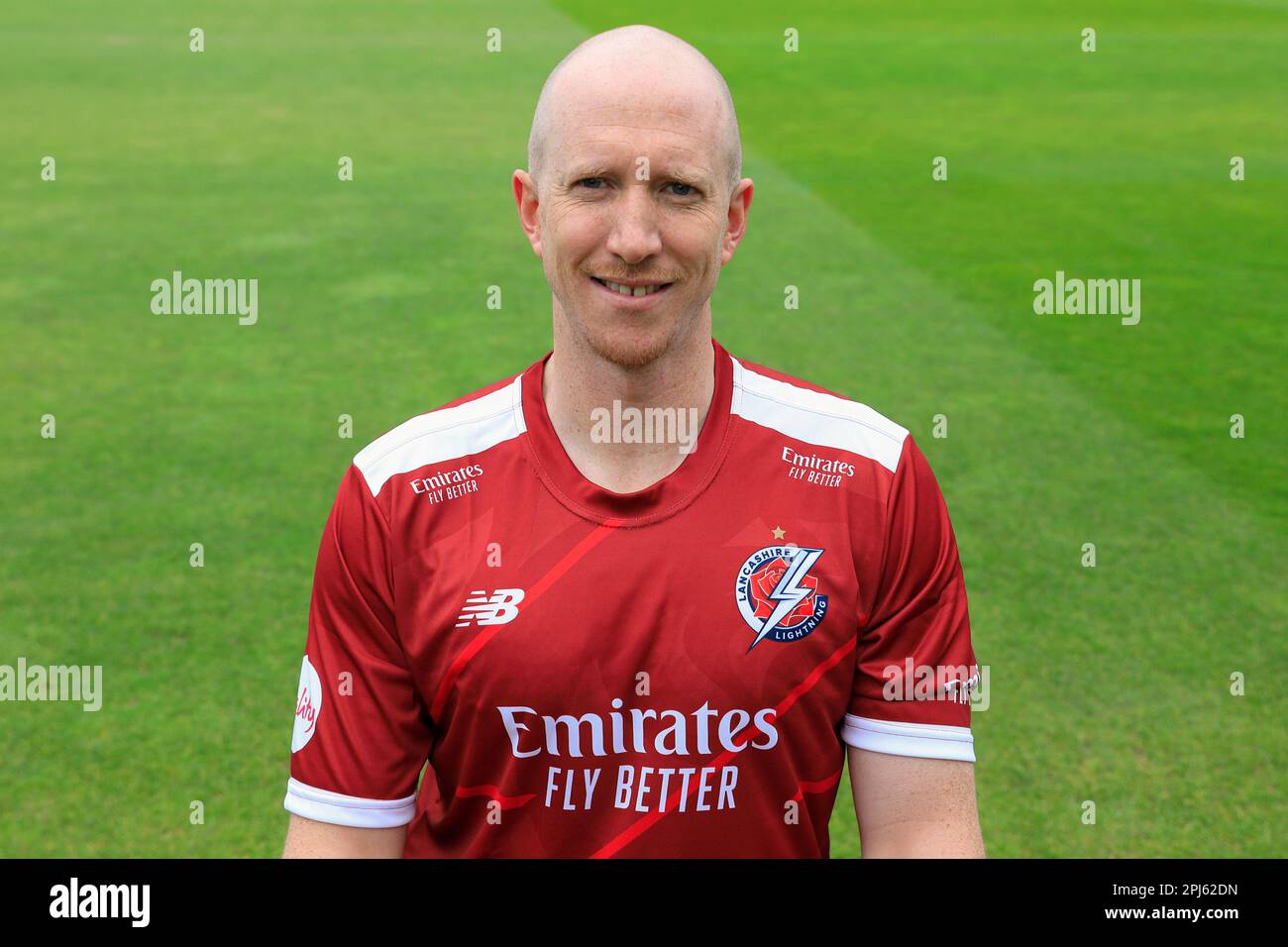 Luke Wells of Lancashire Lightning at Lancashire Cricket Media Day at ...
