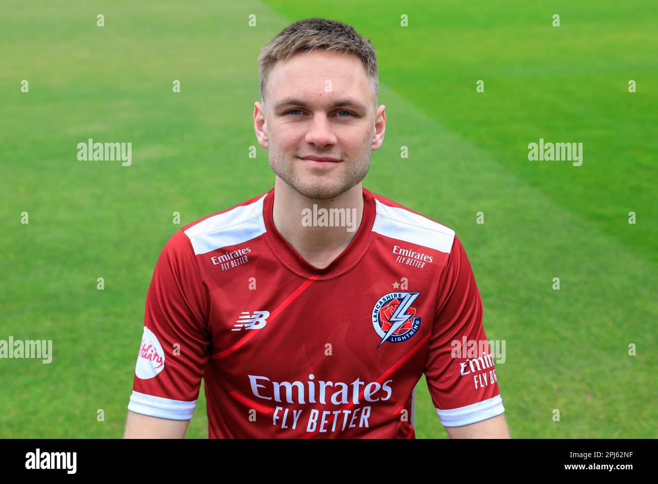 Jack Morley of Lancashire Lightning at Lancashire Cricket Media Day at ...