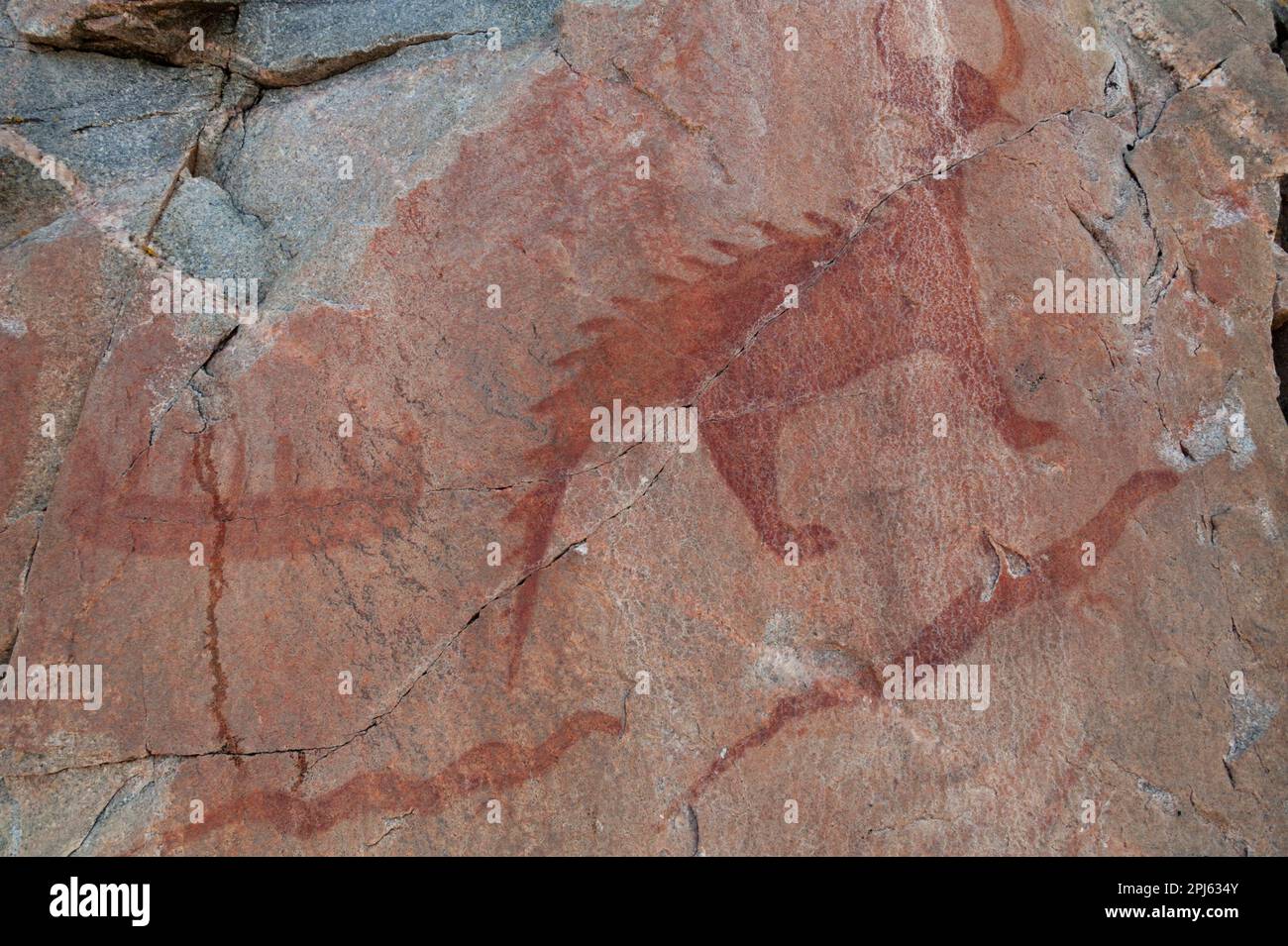 Agawa Rock Pictographs Stock Photo - Alamy