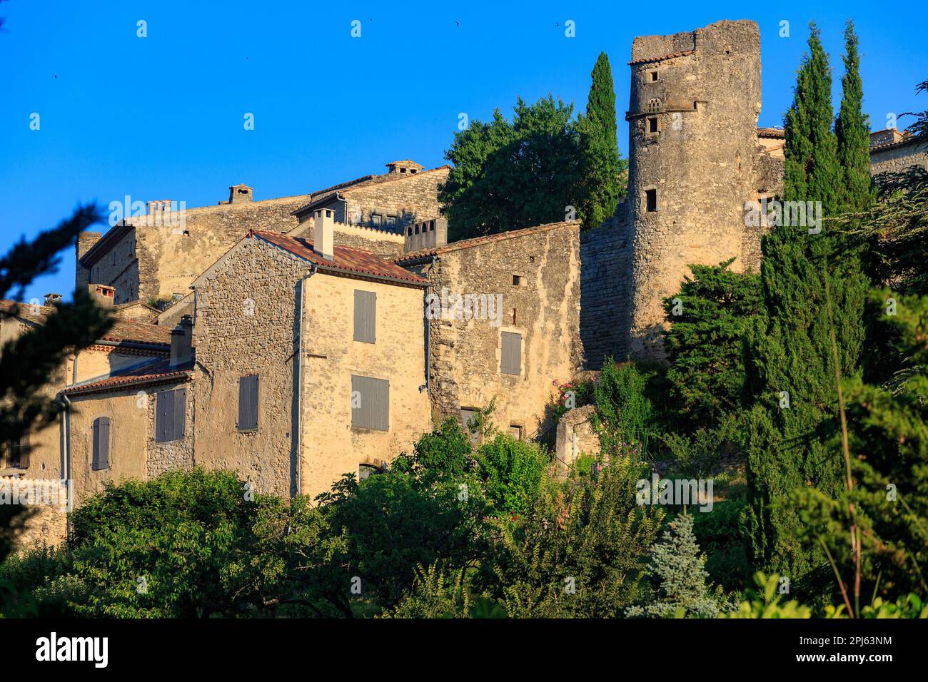 FRANCE. DROME (26) LE POET LAVAL, 19th century PERCHED VILLAGE LABELED ...