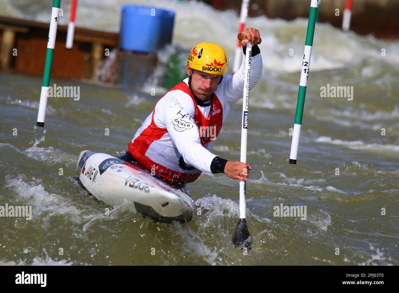 Markkleeberg, Germany, April 06, 2019: Czech canoeist Jane Michal ...