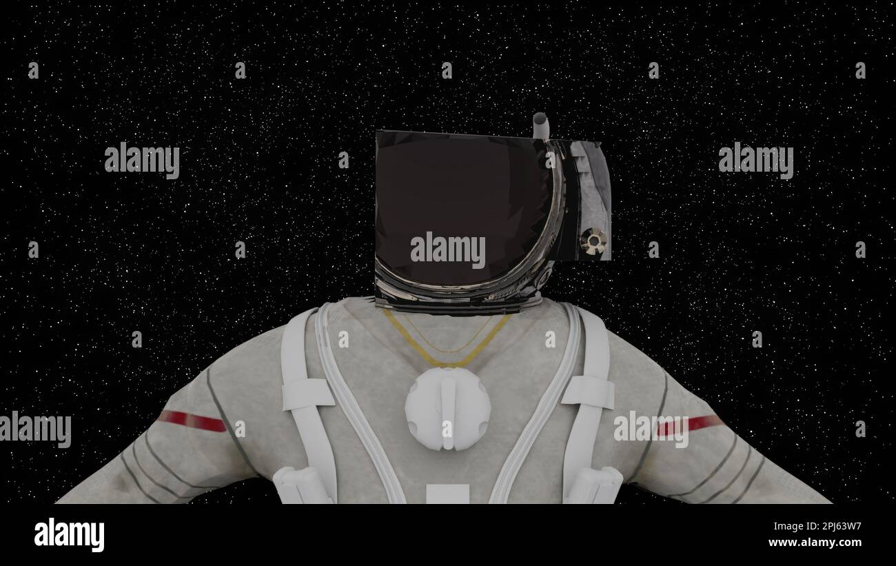 Astronaut with broken head. Computer generated 3d render Stock Photo ...