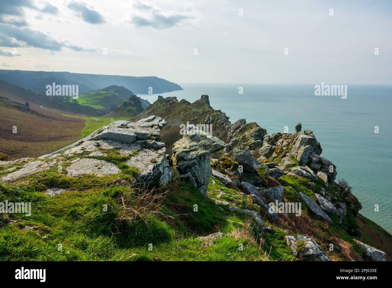 The Valley of Rocks, Valley of the Rocks Stock Photo - Alamy