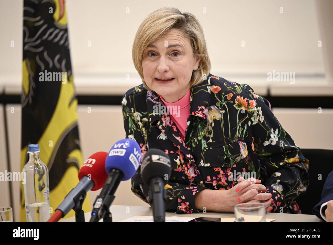 Flemish Minister of Welfare Hilde Crevits pictured during a press ...