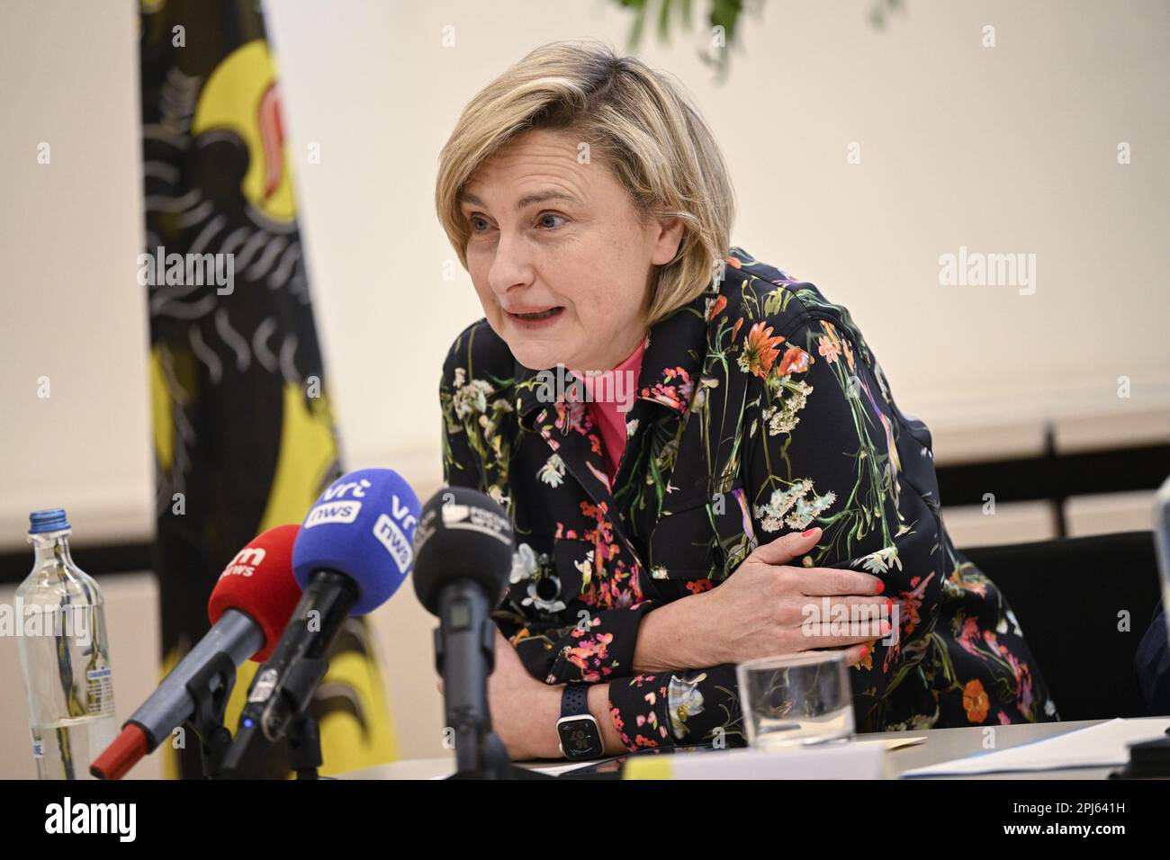 Flemish Minister of Welfare Hilde Crevits pictured during a press ...