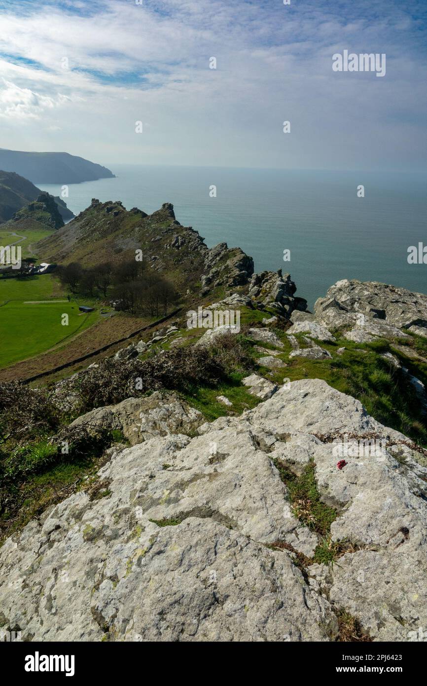The Valley of Rocks, Valley of the Rocks Stock Photo - Alamy