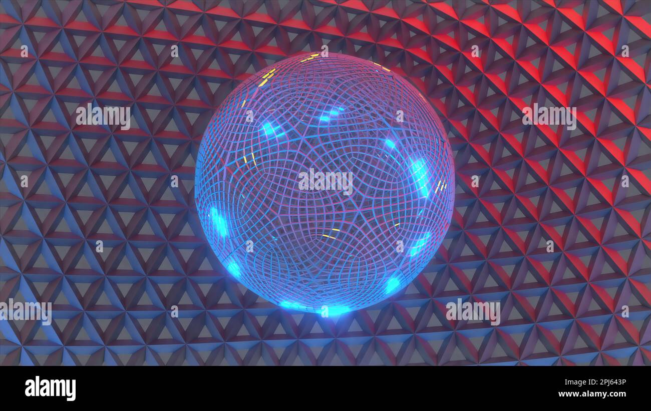 Sci fi wireframe sphere. Computer generated 3d render Stock Photo - Alamy