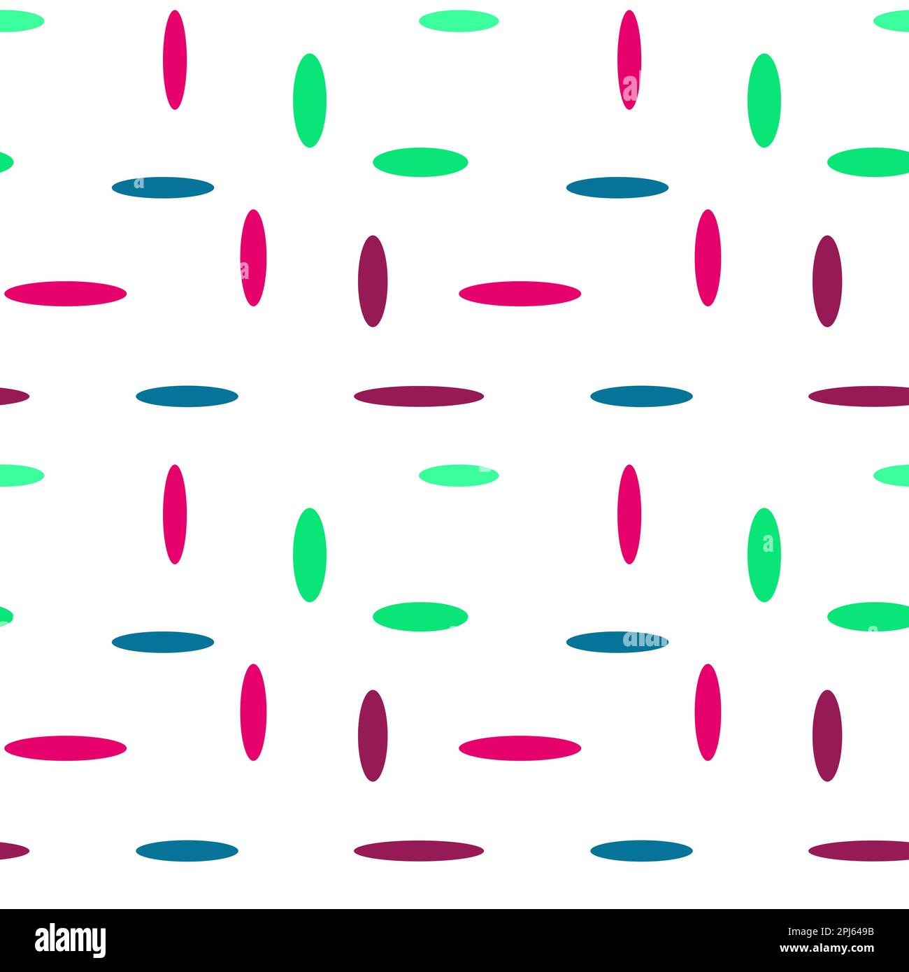 Vector seamless pattern of geometric shapes. Multicolored ovals on a ...