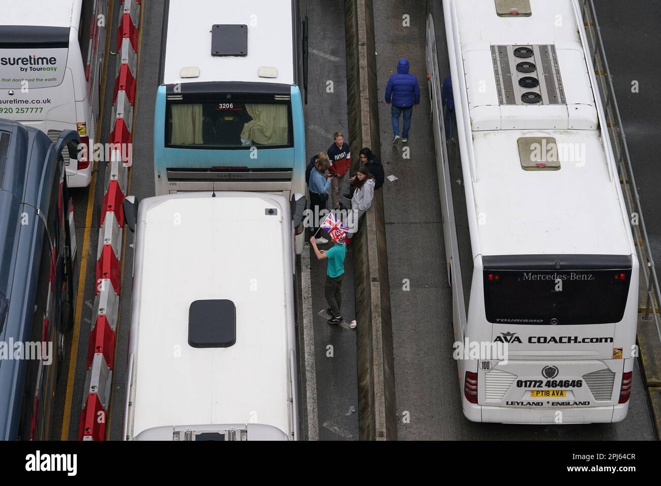 Traffic at the Port of Dover inKent as the Easter getaway begins ...