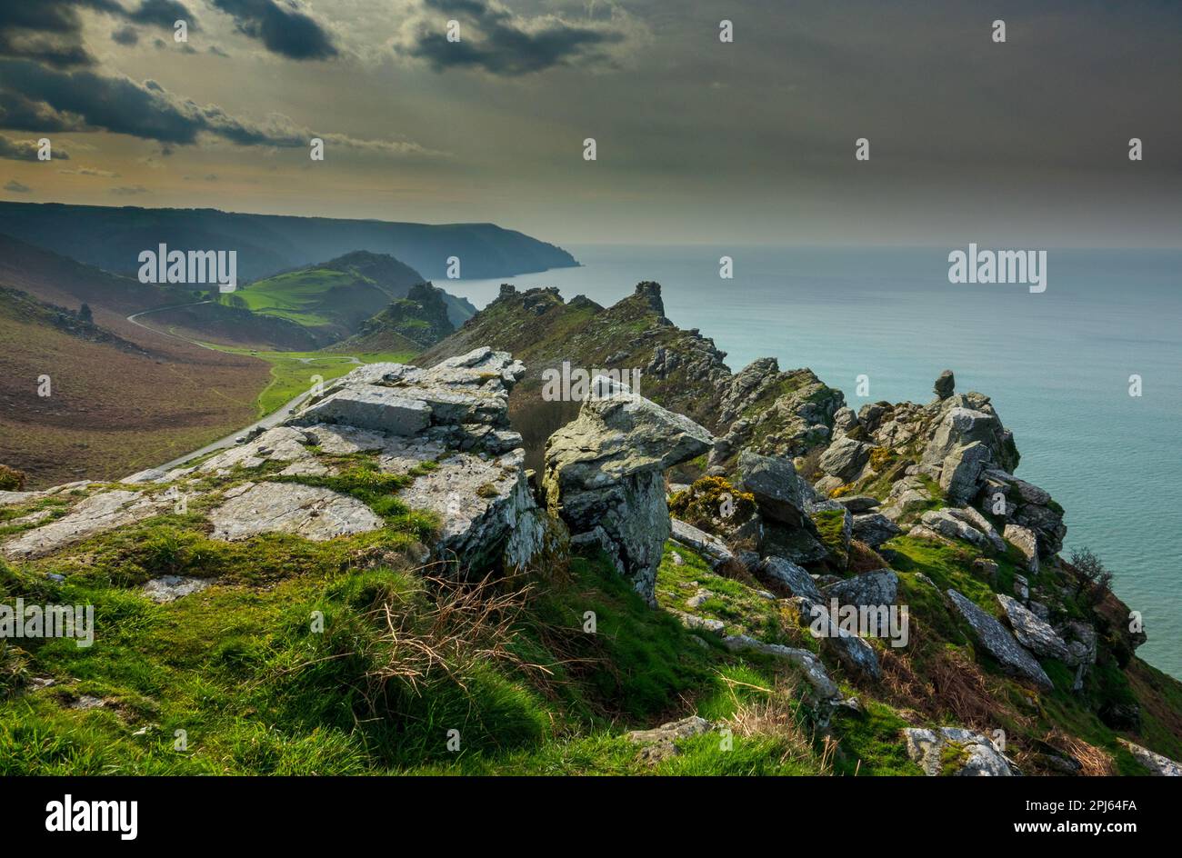 The Valley of Rocks, Valley of the Rocks Stock Photo - Alamy