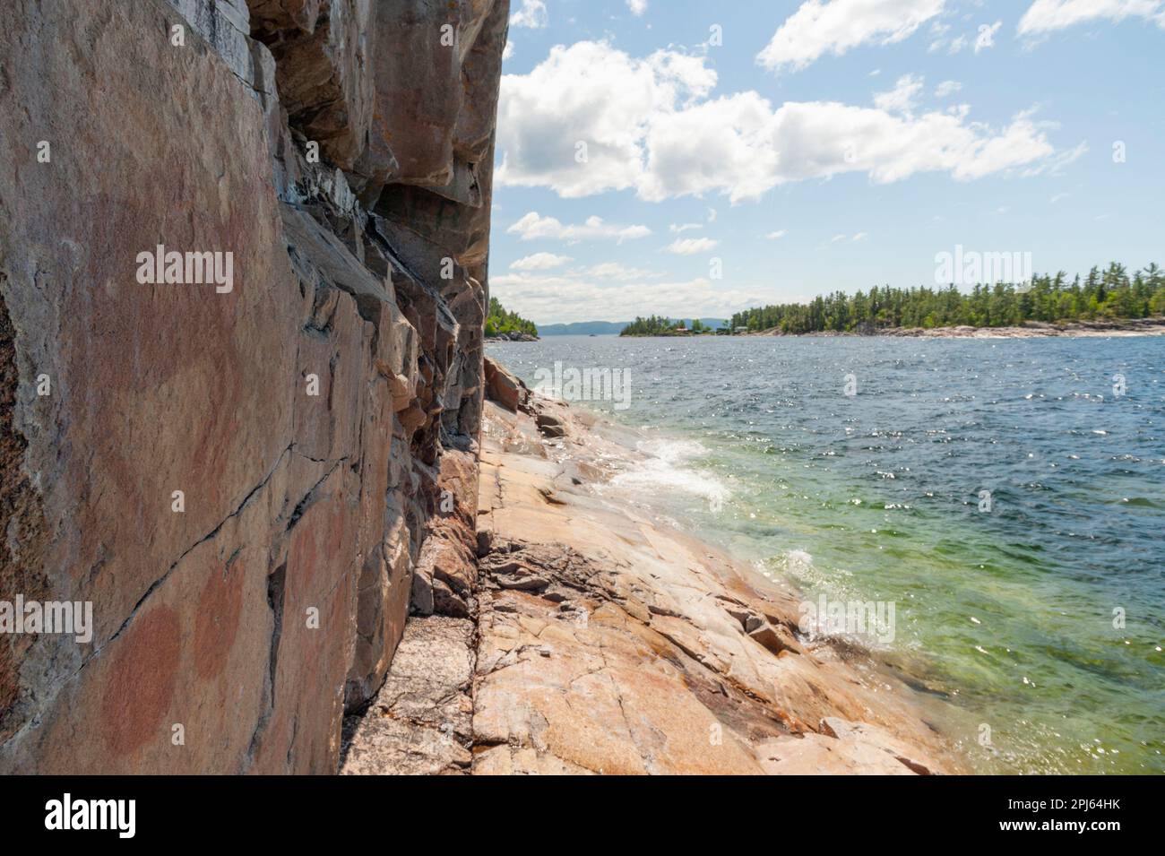 Agawa rock pictographs hi-res stock photography and images - Alamy