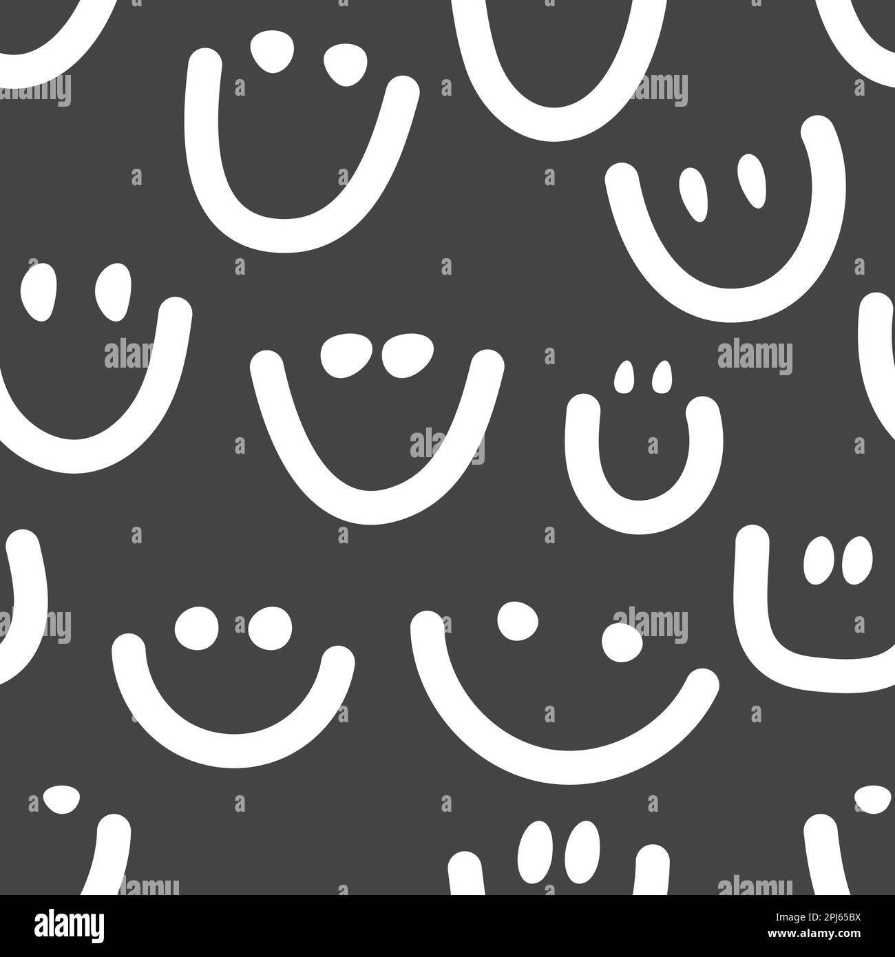 Smiles, April Fools Day seamless pattern. Background with sketch smiles ...
