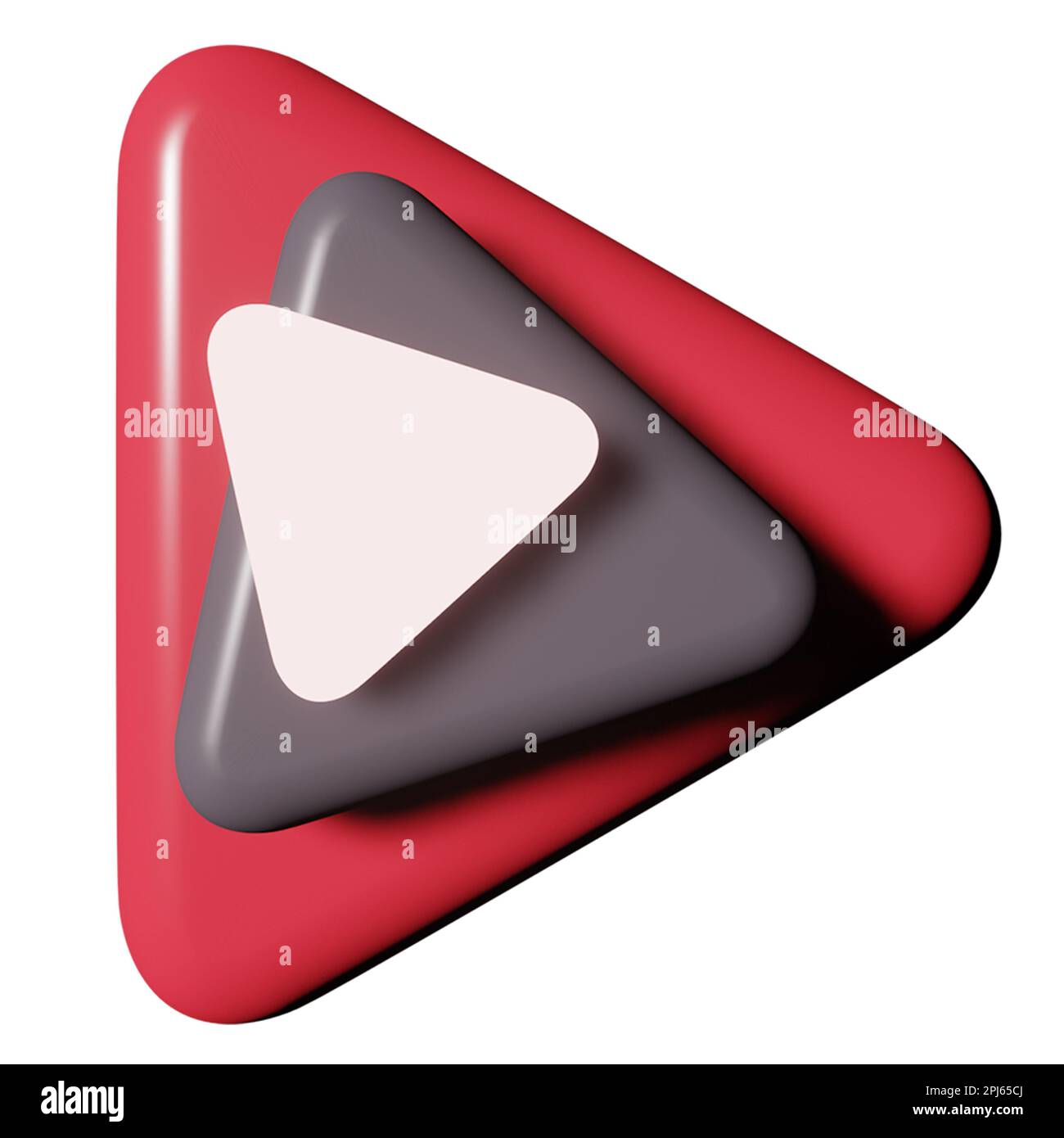 An abstract digital graphic of a triangle shaped object with vibrant ...