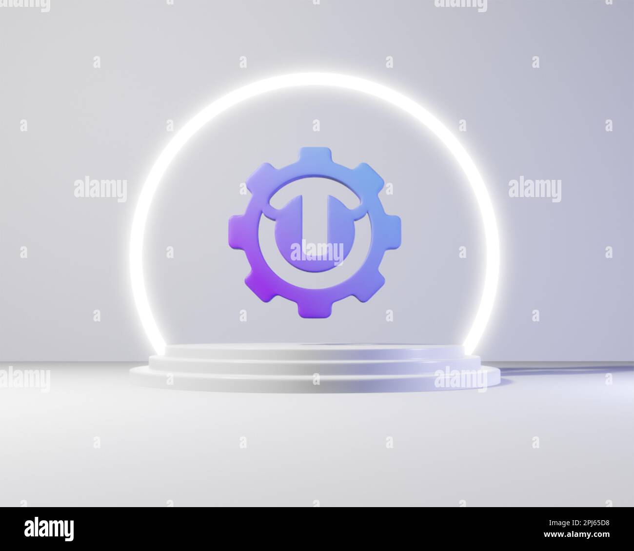 An illuminated object consisting of multiple cogs and gears in varying ...