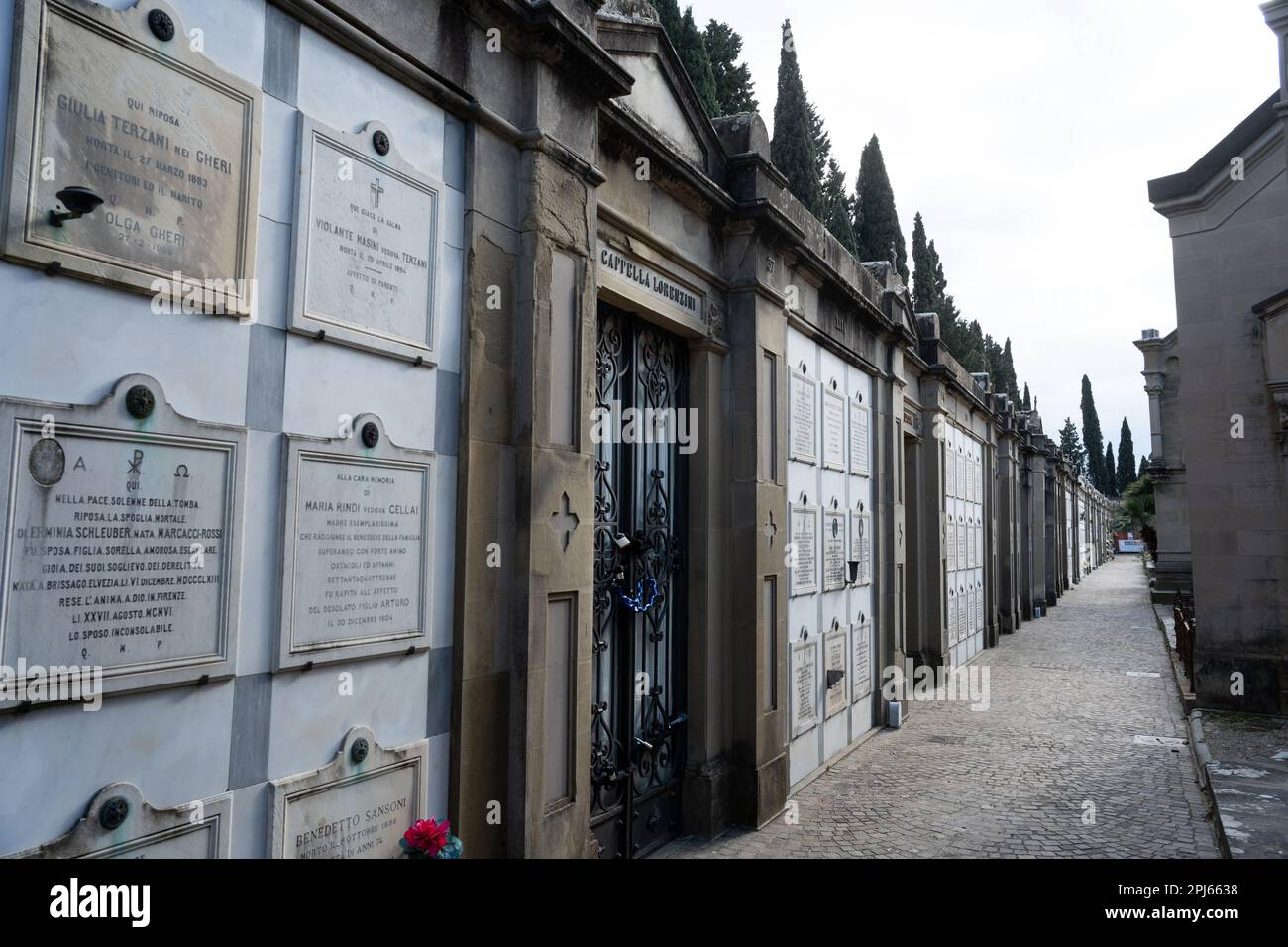 Family tomb and grave of Pinnochio creator Carlo Collodi at Porte Sante ...