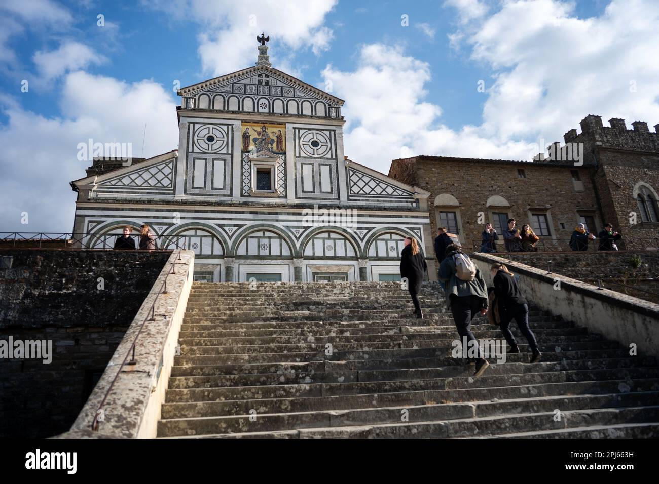 Romanesque basilica of San Miniato al Monte, Florence Stock Photo - Alamy