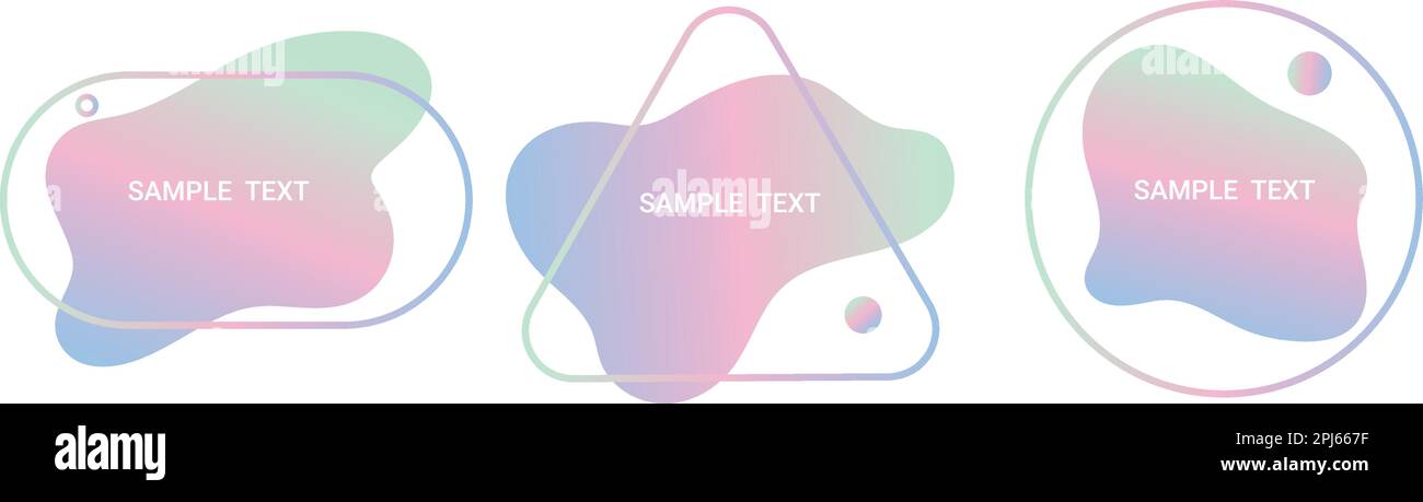 Set of abstract templates for presentation in soft gradient colors ...