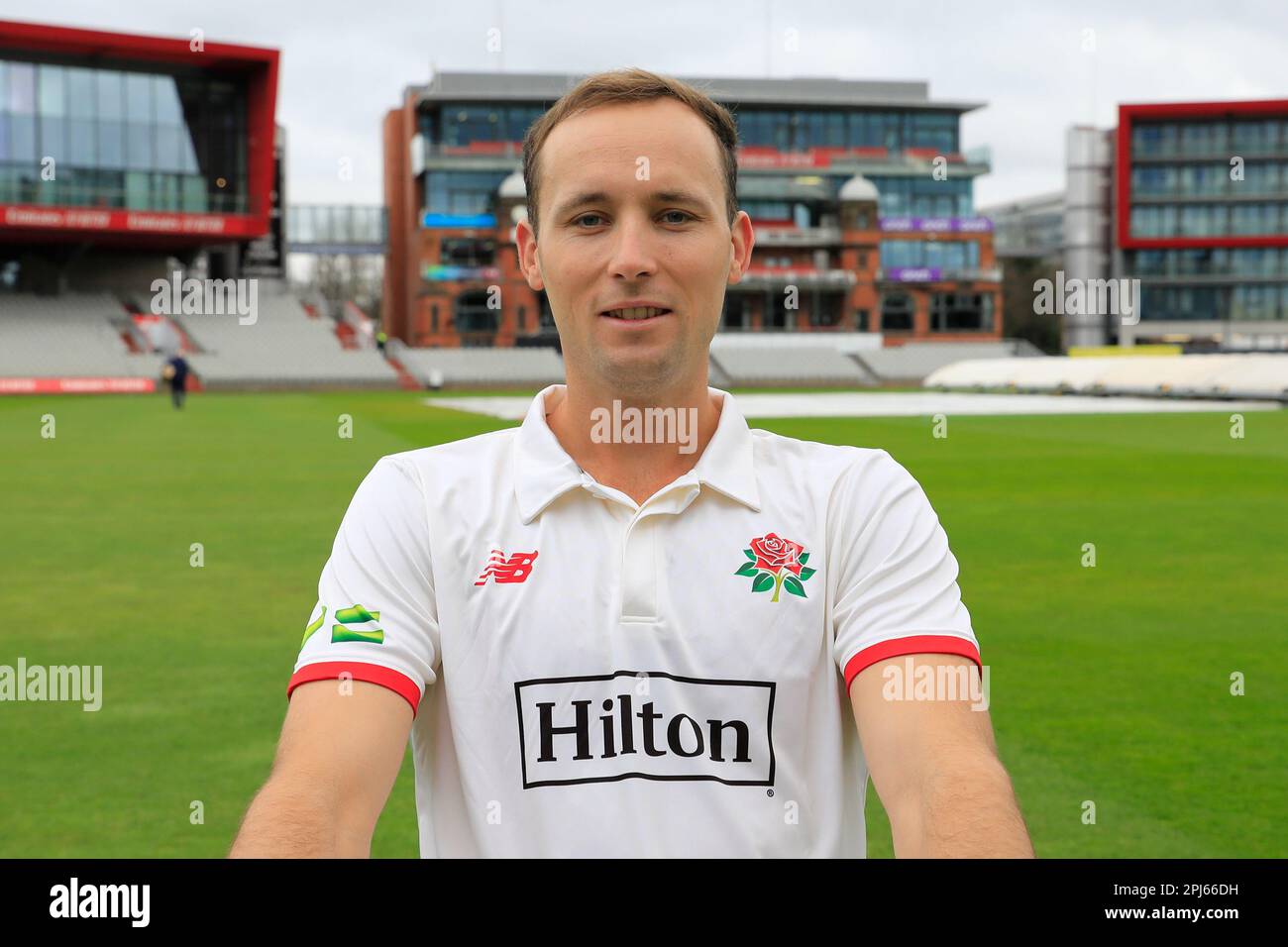 Tom Hartley of Lancashire Cricket Club at Lancashire Cricket Media Day ...