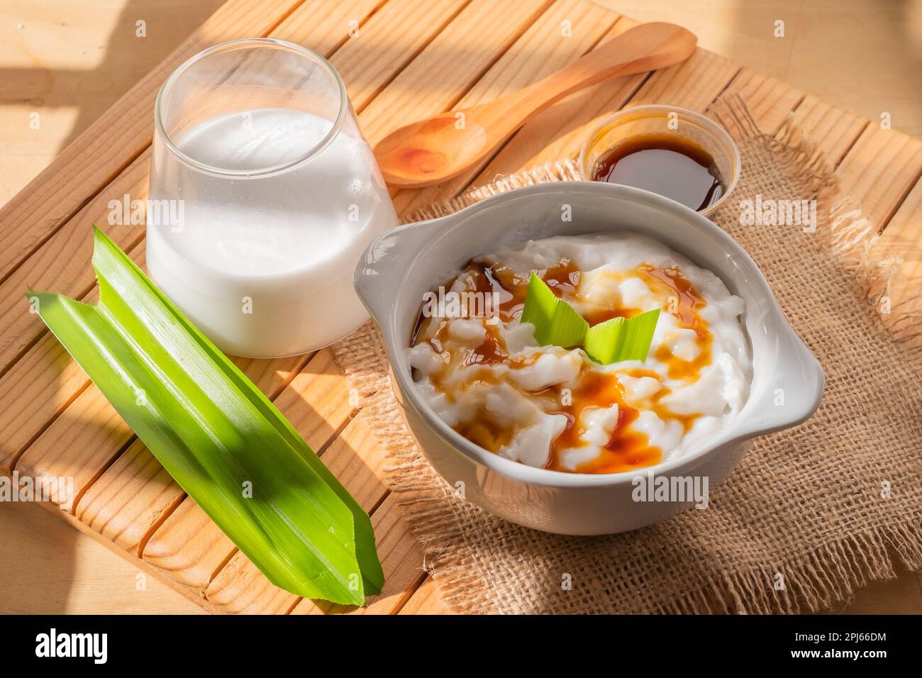 Porridge in a serving bowl. Marrow porridge is a kind of food in the ...