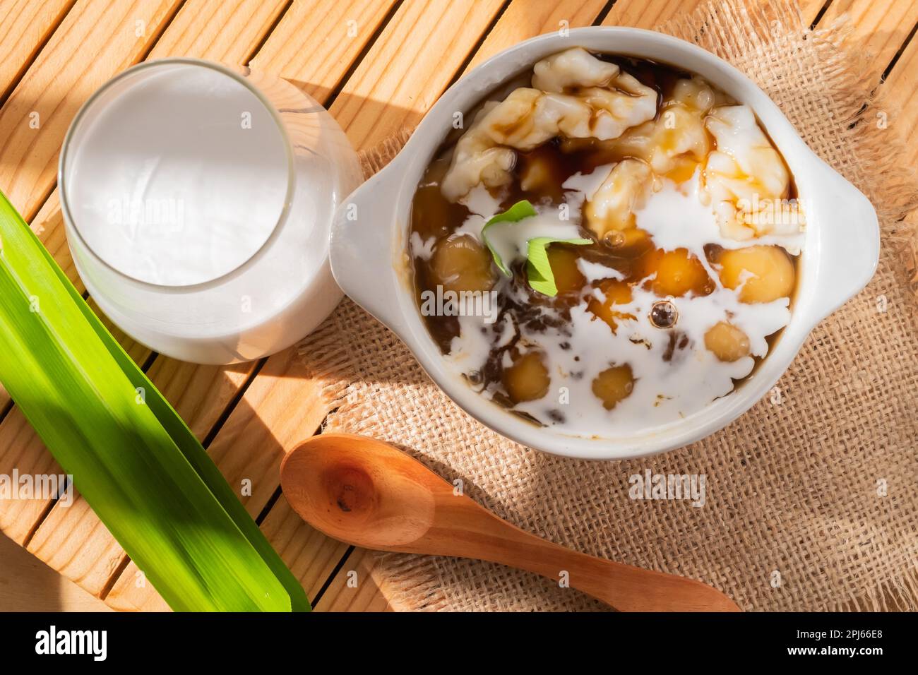 Bubur Sumsum or Candil porridge, Indonesian rice flour porridge with ...