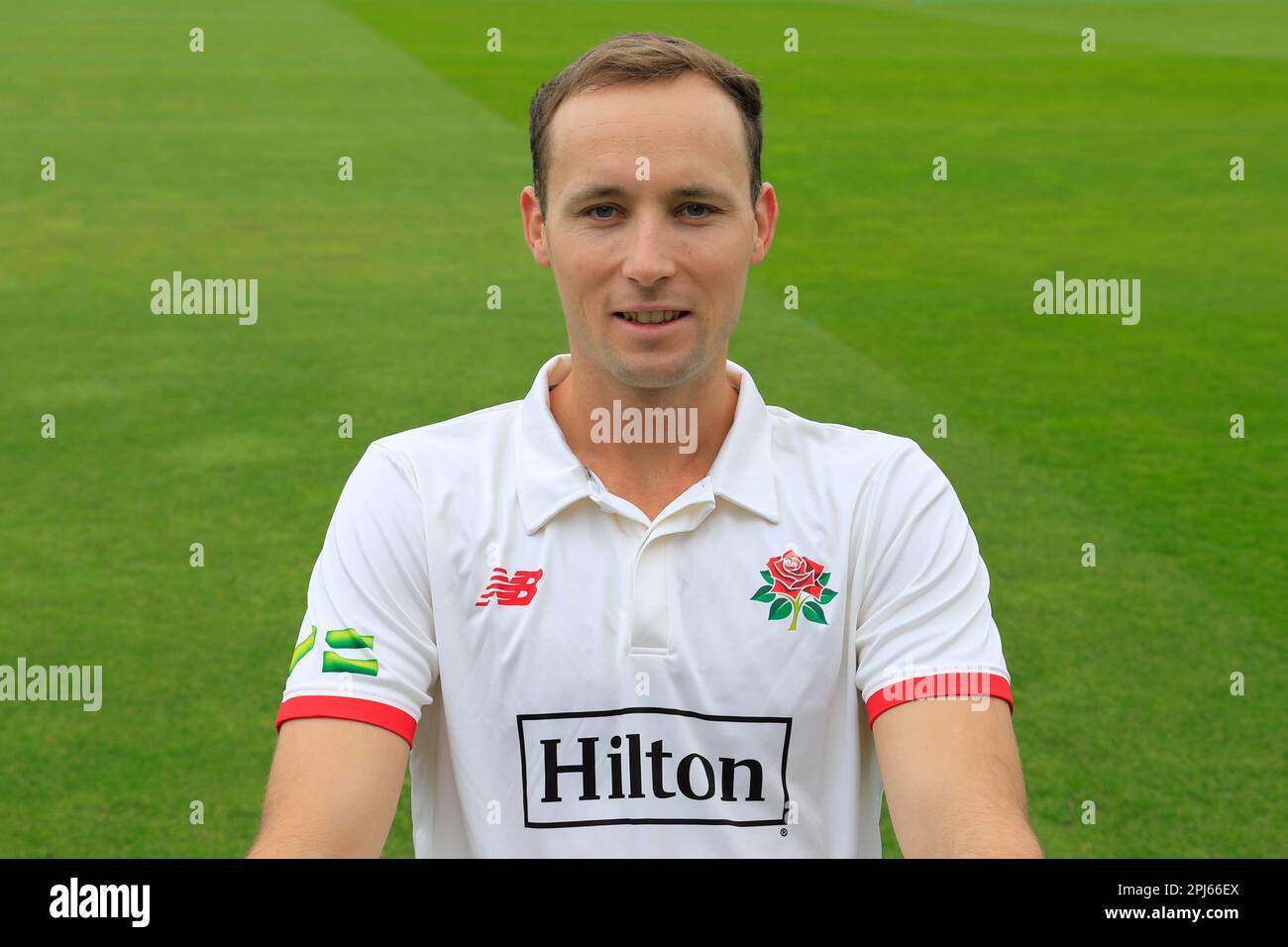 Tom Hartley of Lancashire Cricket Club at Lancashire Cricket Media Day ...