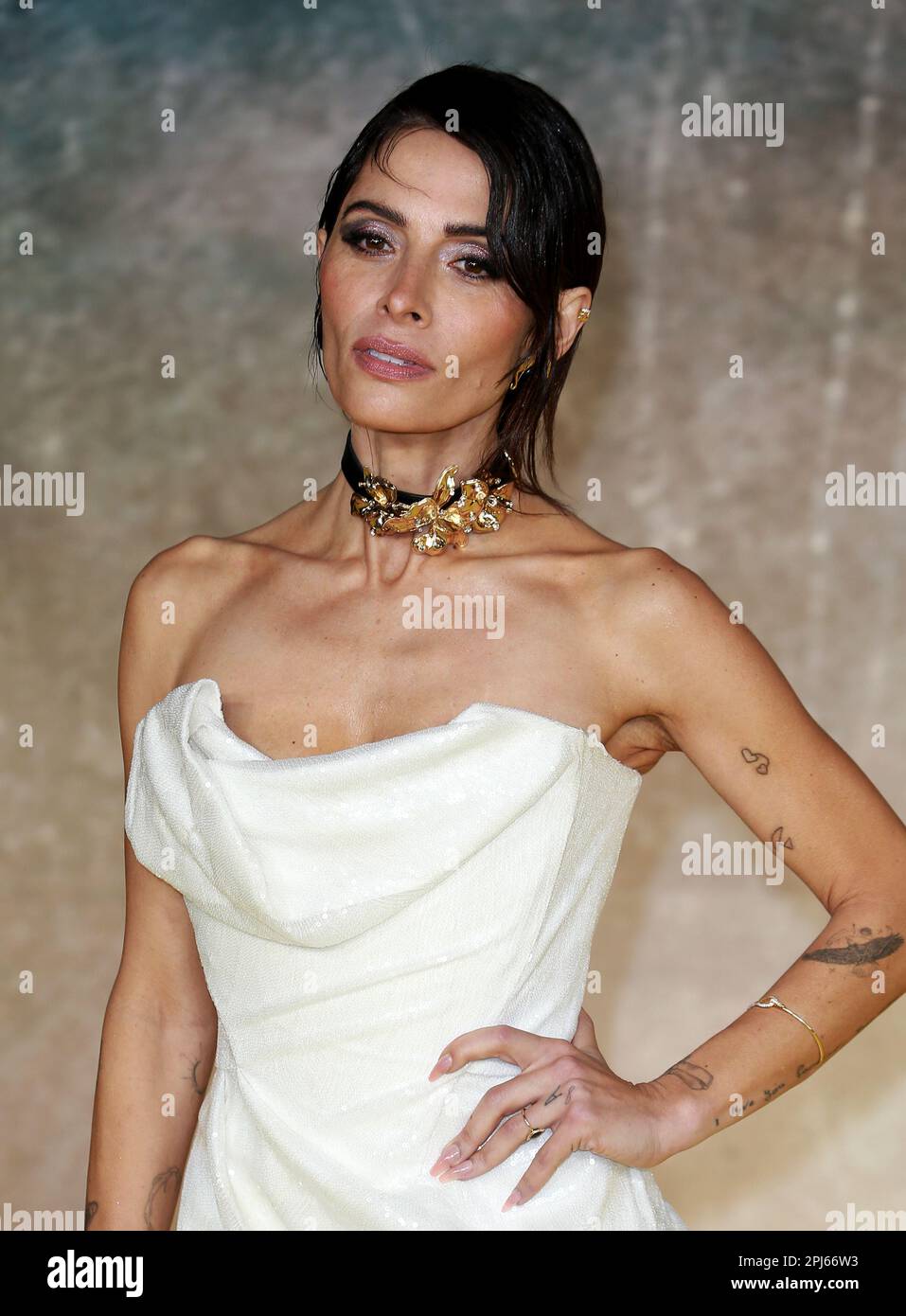 Sarah Shahi attends the UK Premiere of "Black Adam" at Cineworld ...