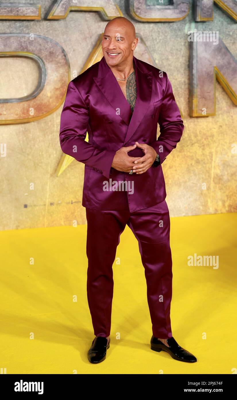 Dwayne Johnson attends the UK Premiere of "Black Adam" at Cineworld ...