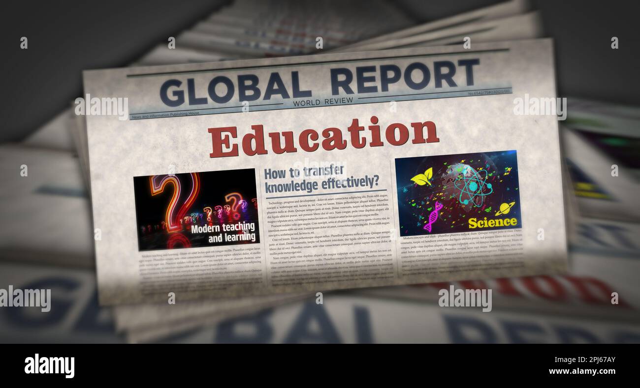 Education knowledge school teach and learn vintage news and newspaper ...