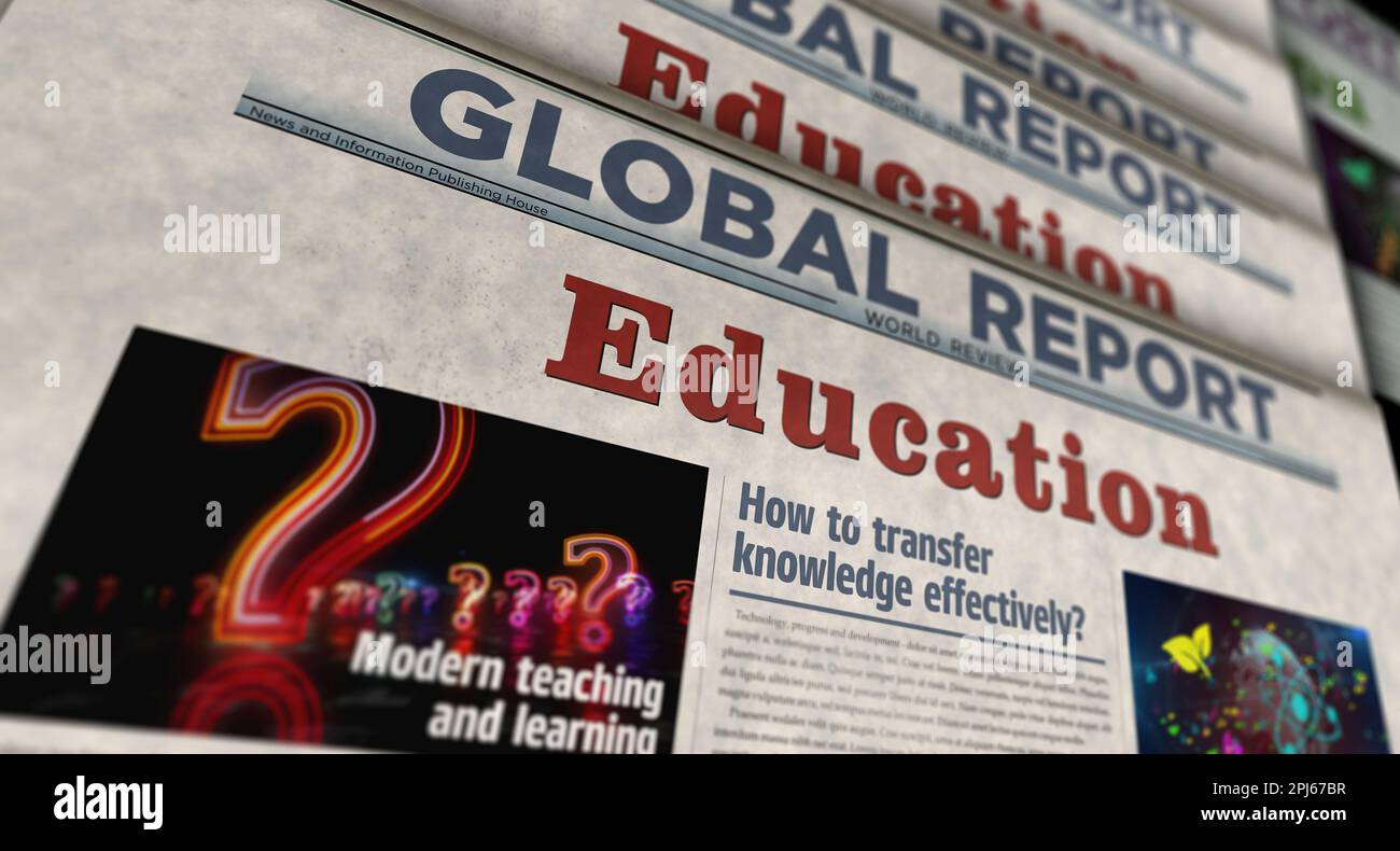 Education knowledge school teach and learn vintage news and newspaper ...