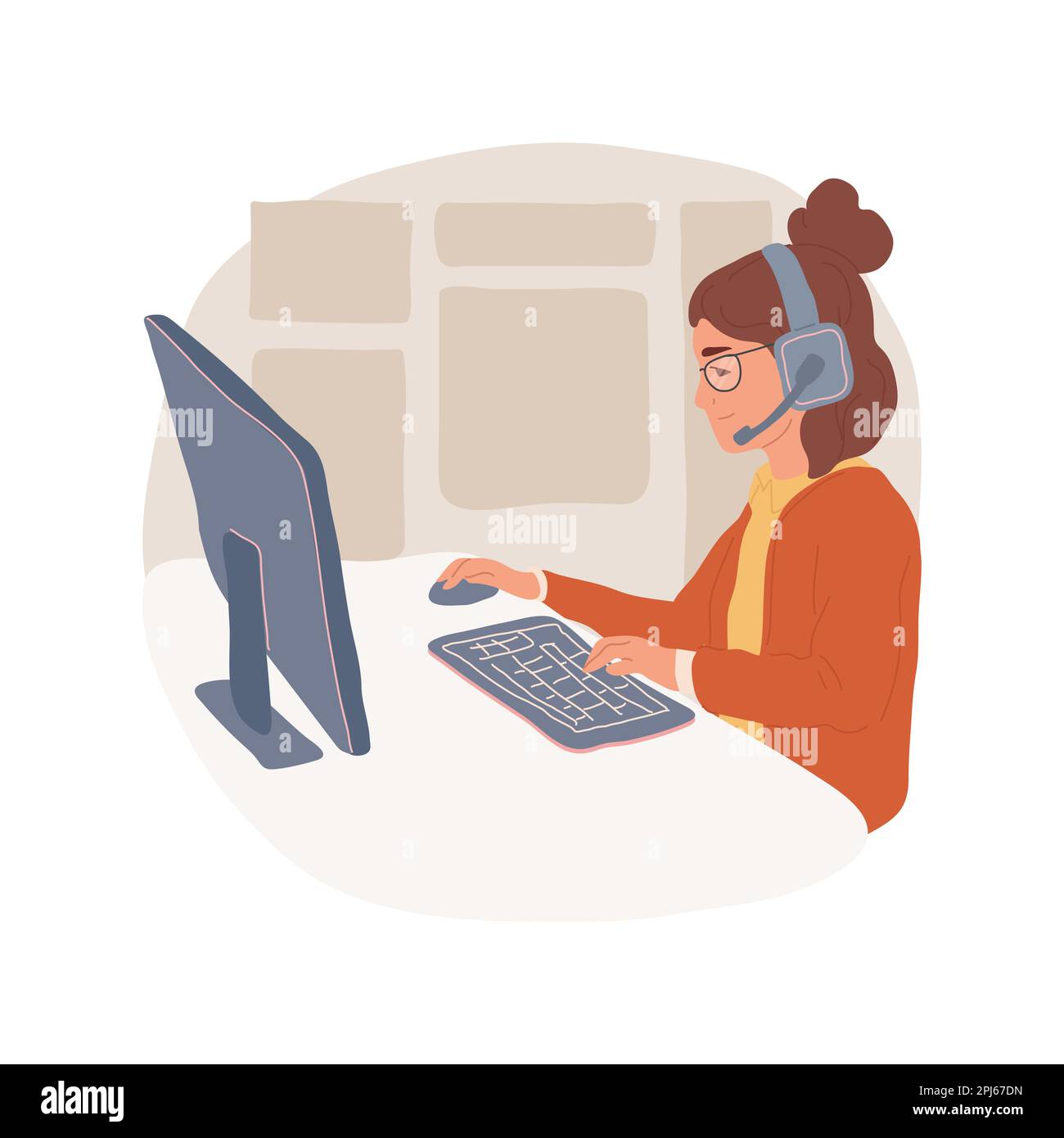 Taking games seriously isolated cartoon vector illustration ...