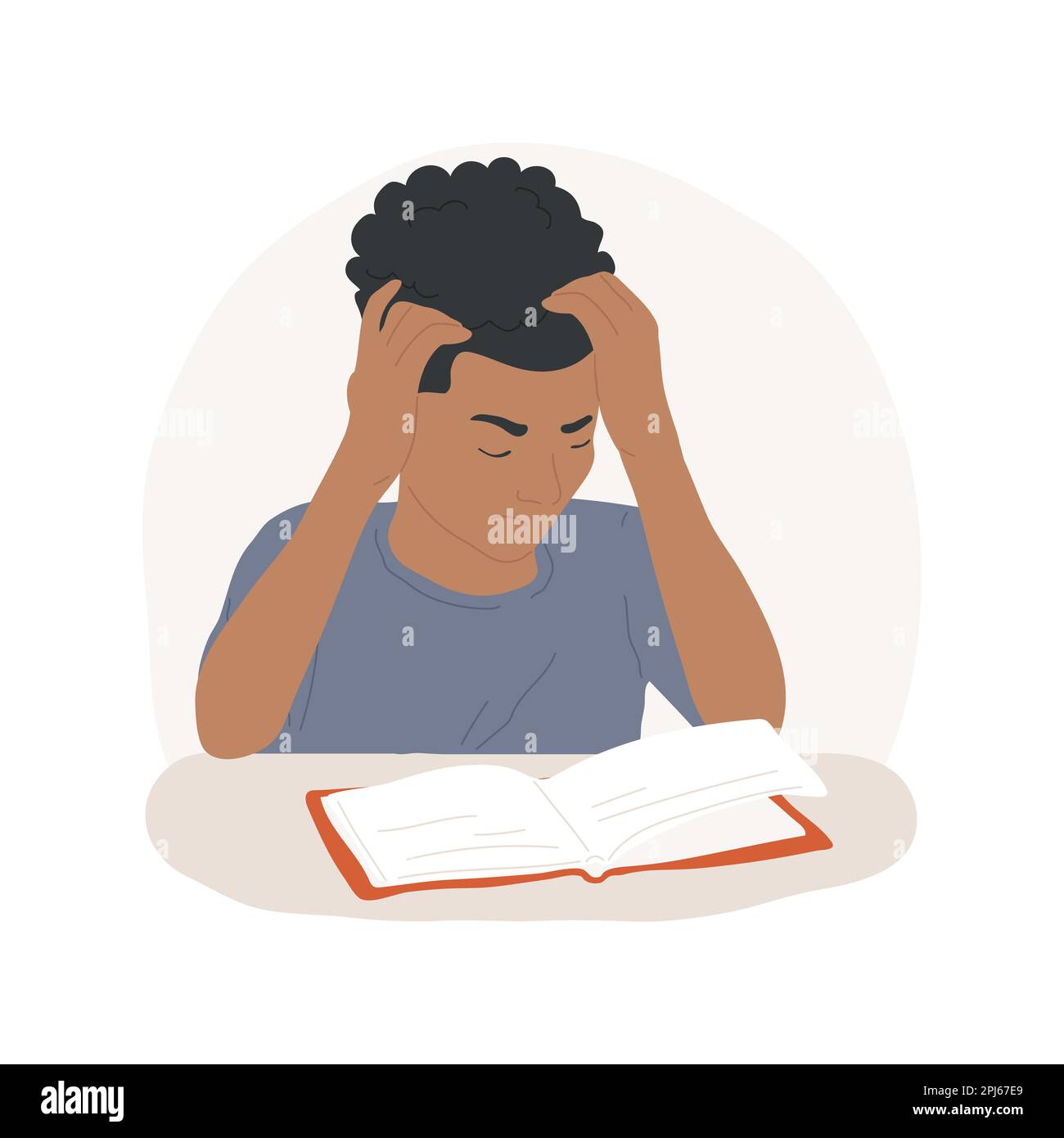 Cartoon Doing Homework