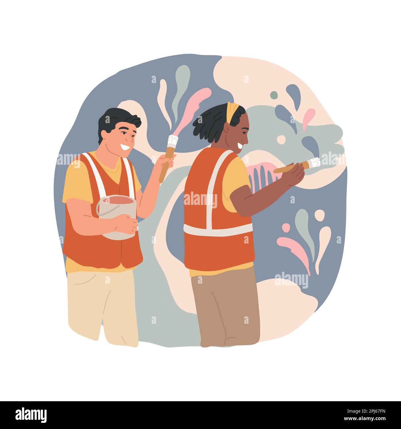 Community maintenance isolated cartoon vector illustration. Group of ...