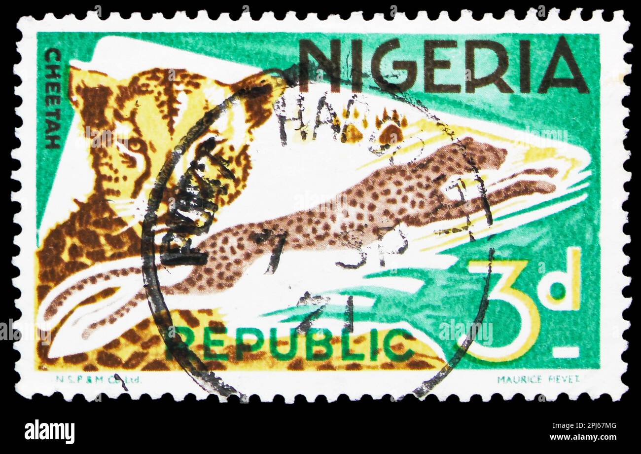 MOSCOW, RUSSIA - MARCH 25, 2023: Postage stamp printed in Nigeria shows ...