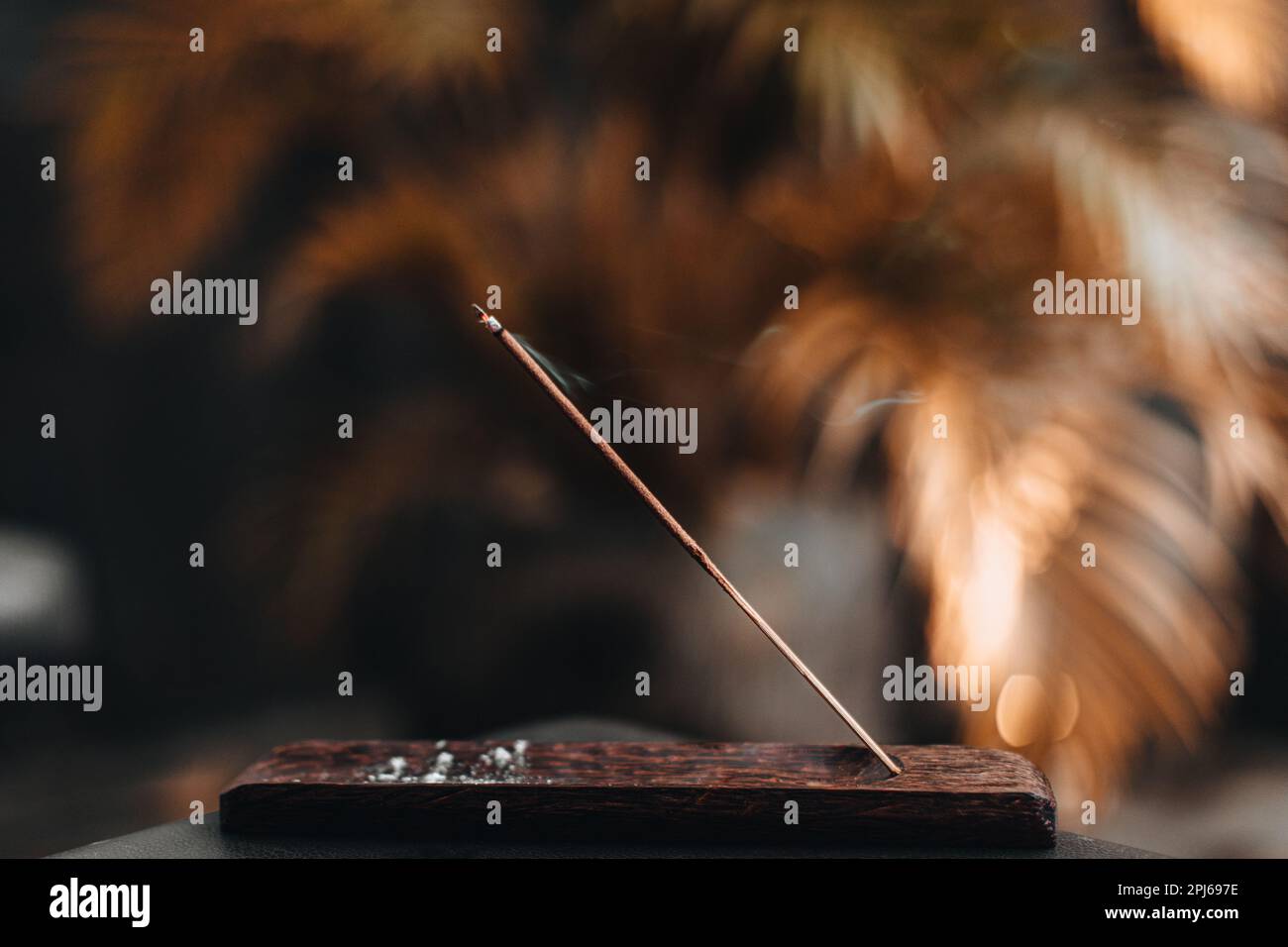 Details of burning incense. Relaxation and meditation concept ...