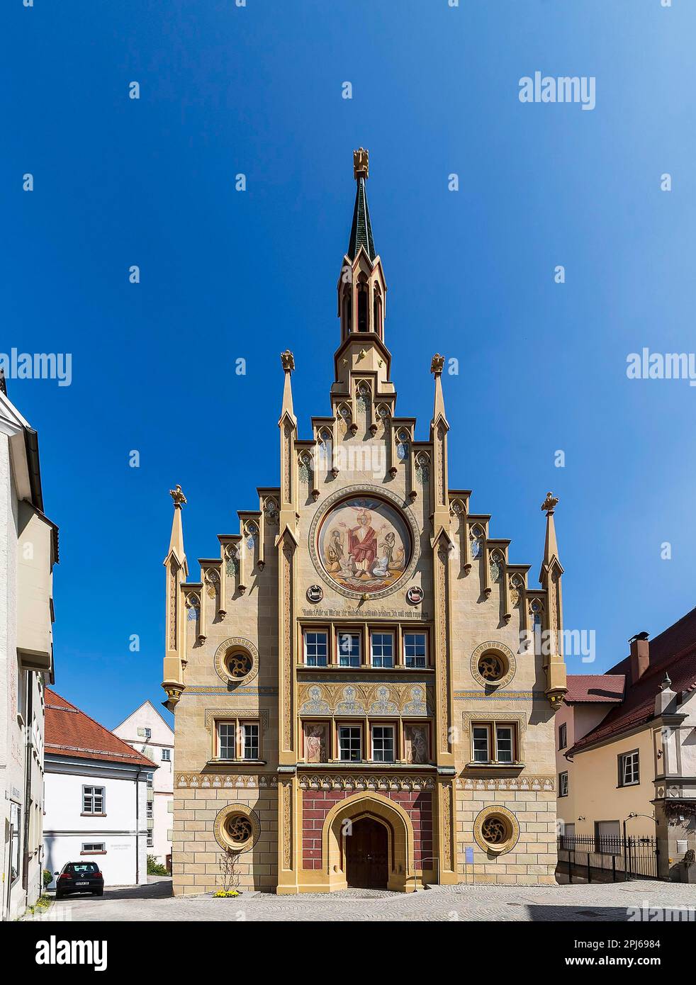 City view, Spital zum Hl. Geist old peoples and nursing home, neo ...