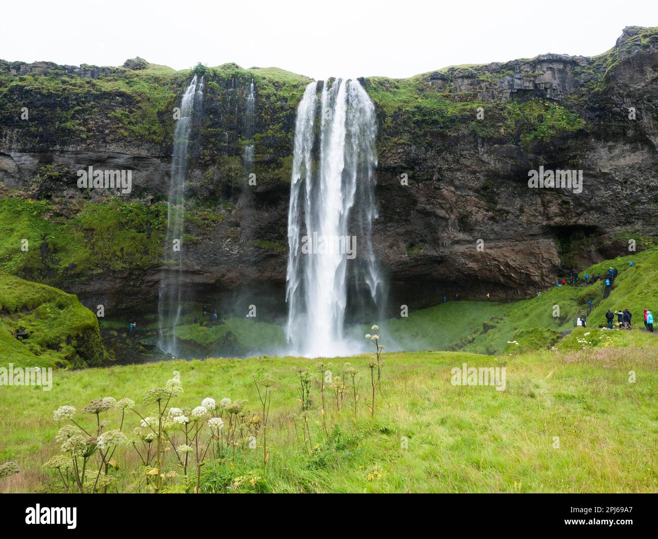 Waterfall, Seljalandsfoss, Highland Break-off Edge, South Coast ...