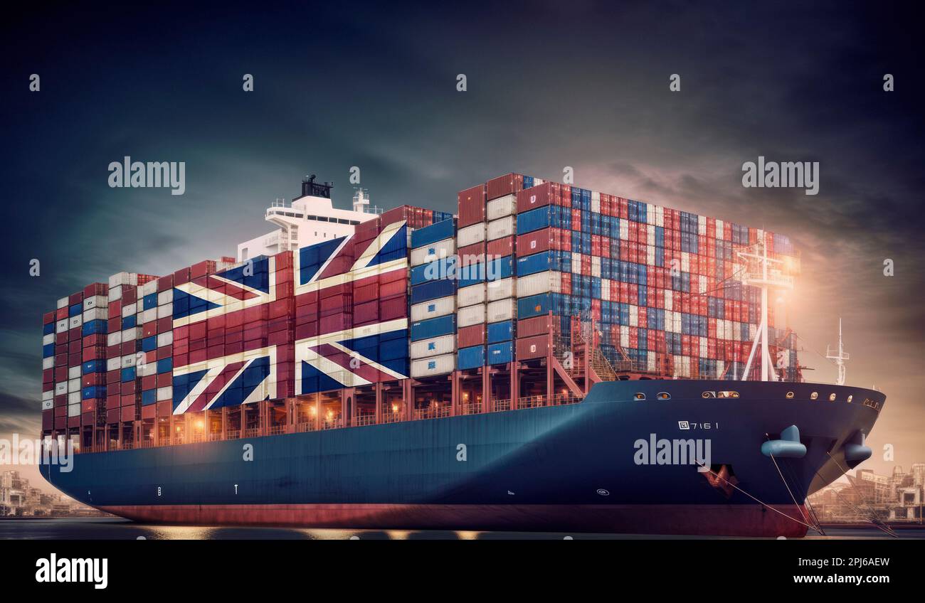 Union jack shipping container hi-res stock photography and images - Alamy