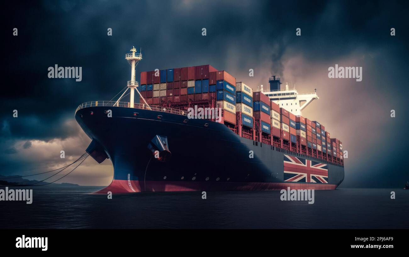 Union jack shipping container hi-res stock photography and images - Alamy