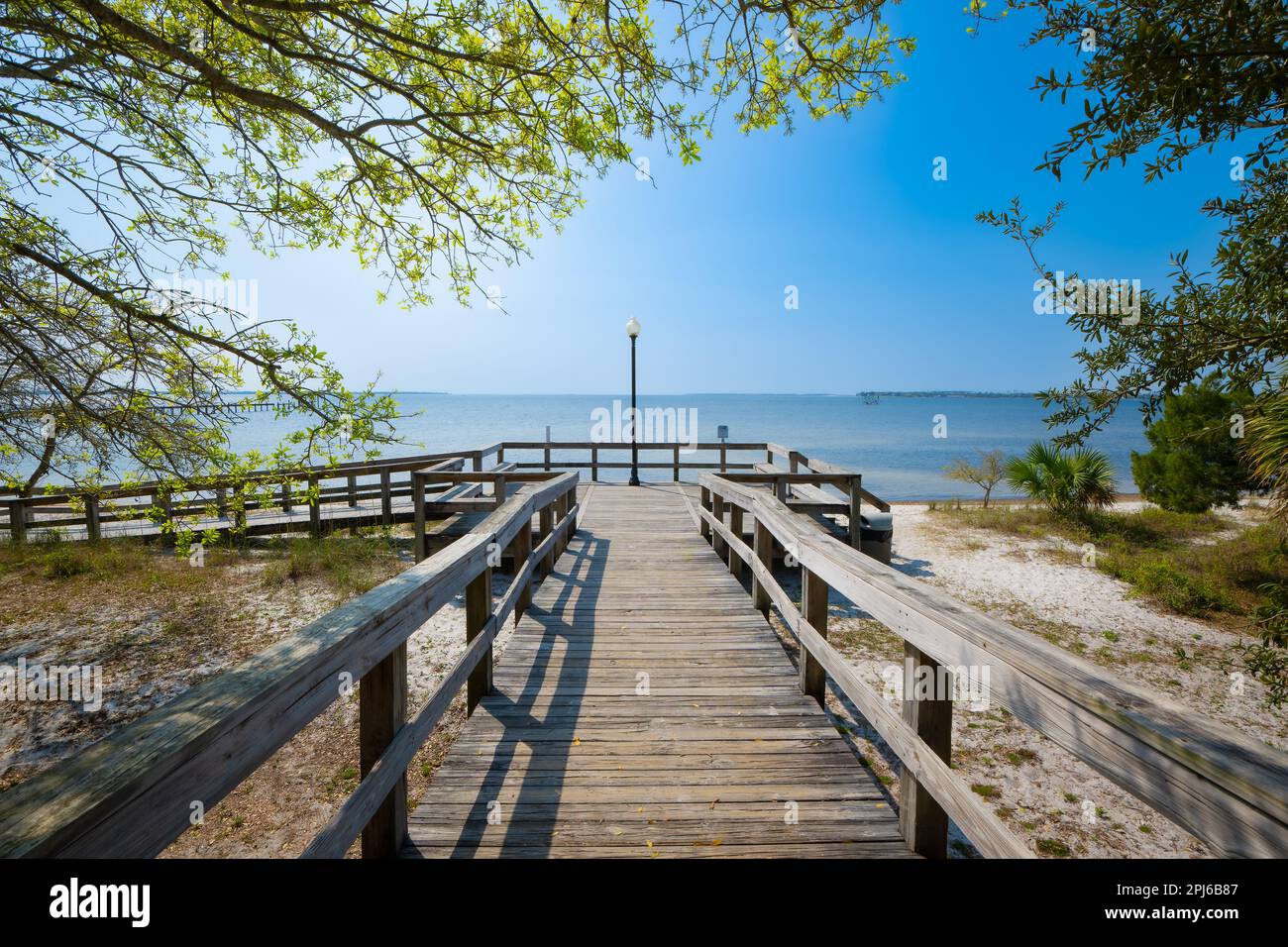 Oaks by the bay dune walkover in historic St. Andrews Panama City ...